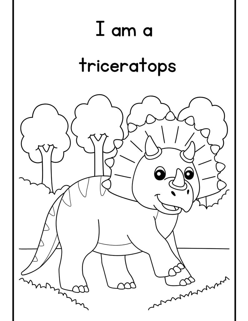 Dinosaur Coloring Book Printable – 28 Pages PDF, Toddler Activity, Dino ...