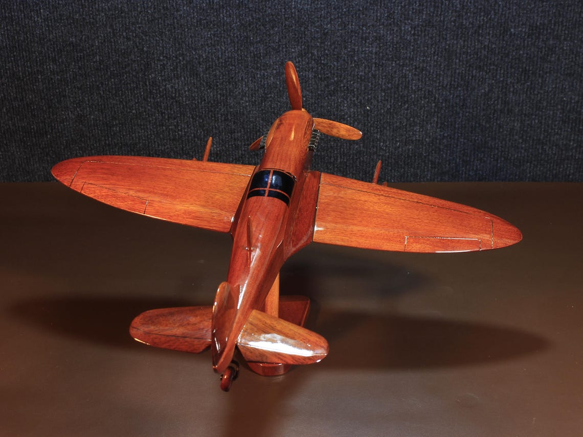 Handcrafted Supermarine Spitfire Wood Model | WWII Airplane Decor - Etsy
