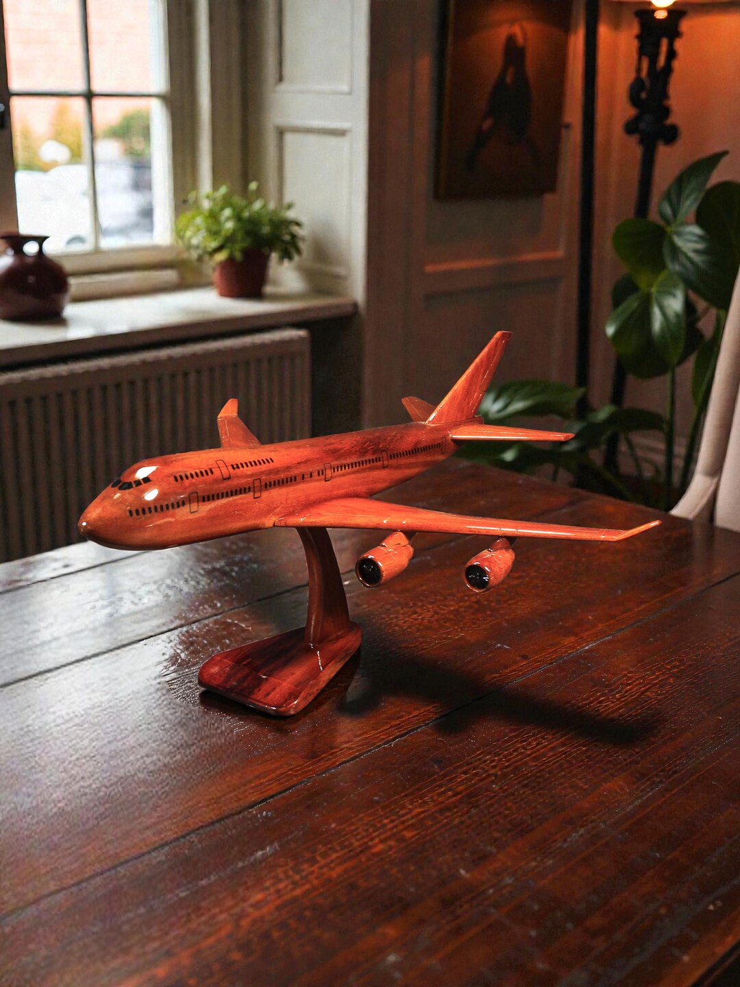 Heavy Widebody Commercial Jet Wooden Model | Handmade Mahogany Airplane ...
