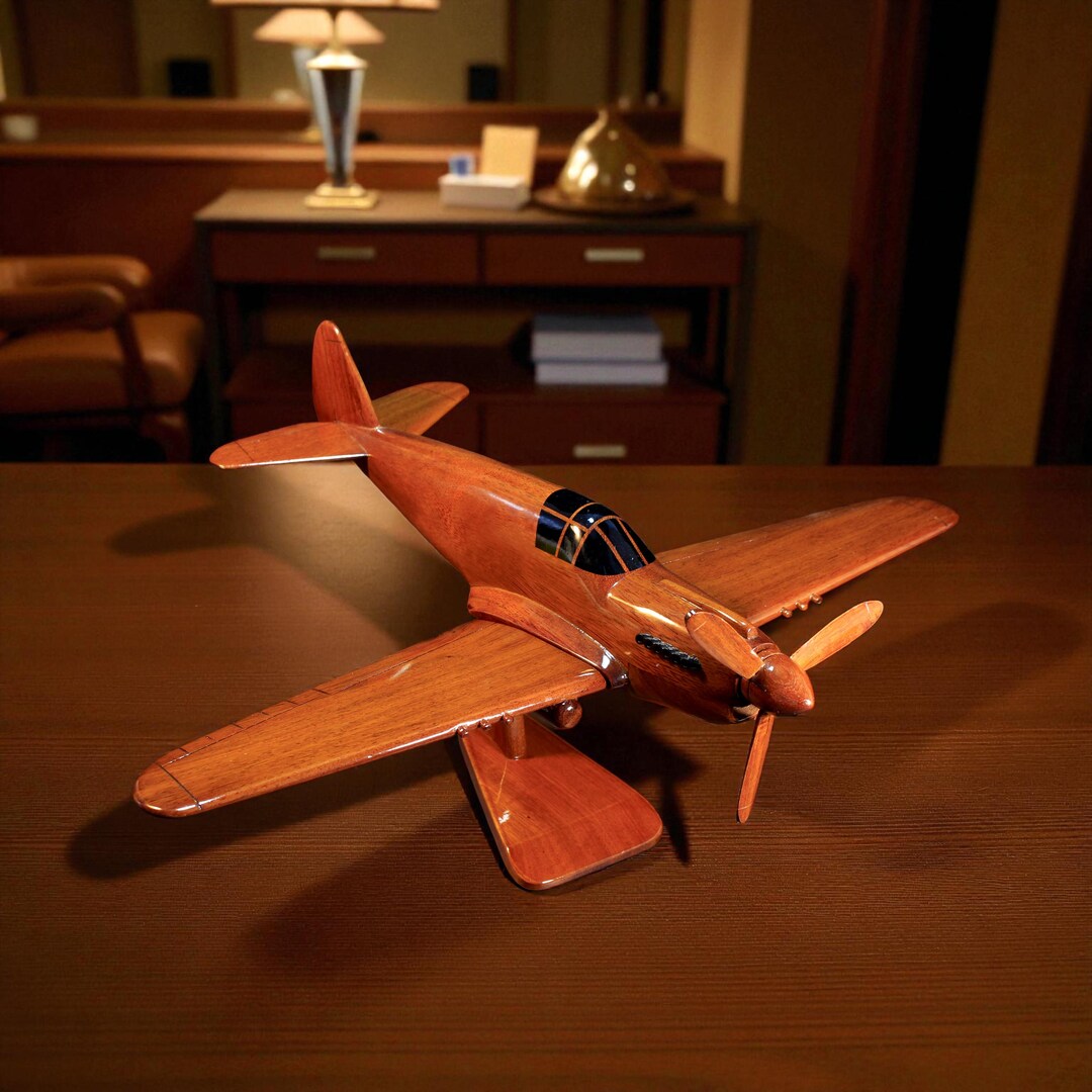 Handcrafted P‑40 Warhawk WWII Fighter Jet Wooden Model - Etsy