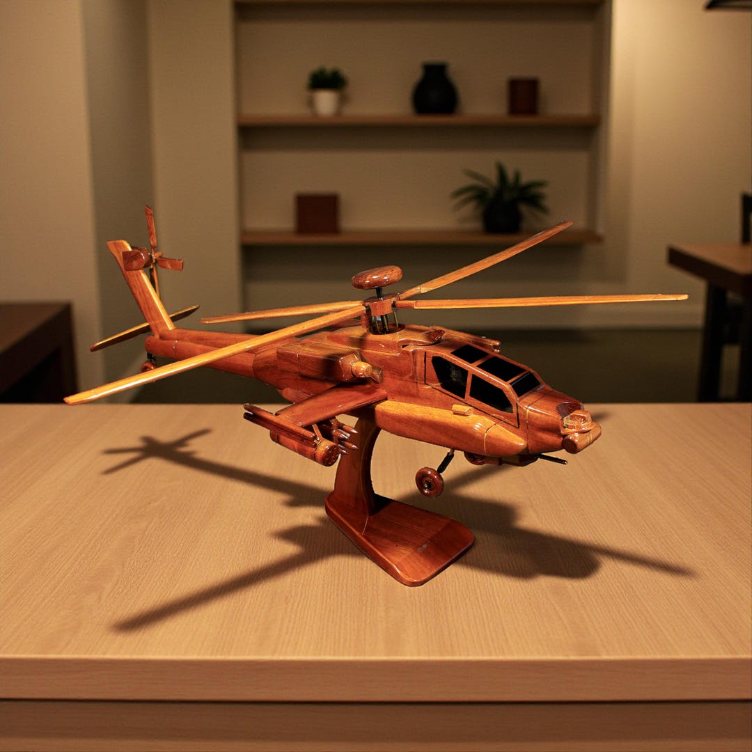 Wooden Vietnam-era Twin-rotor Gunship Style Replica – Military ...