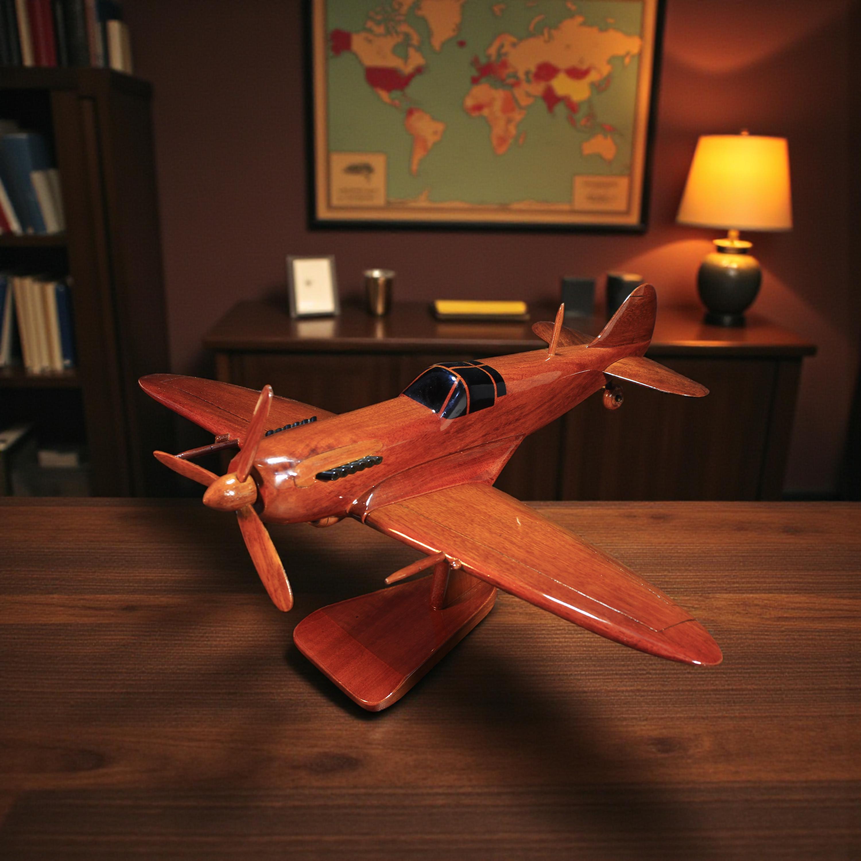 Handcrafted Supermarine Spitfire Wood Model | WWII Airplane Decor - Etsy