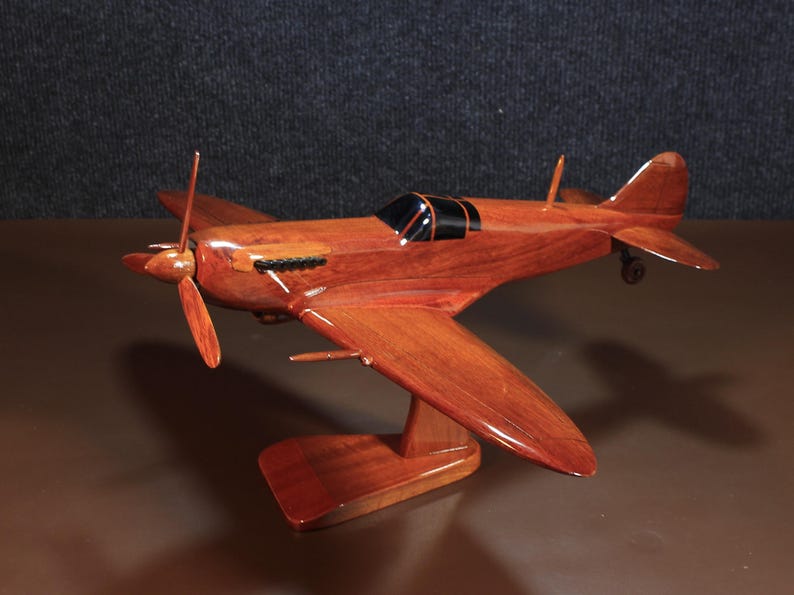 Handcrafted Supermarine Spitfire Wood Model | WWII Airplane Decor - Etsy