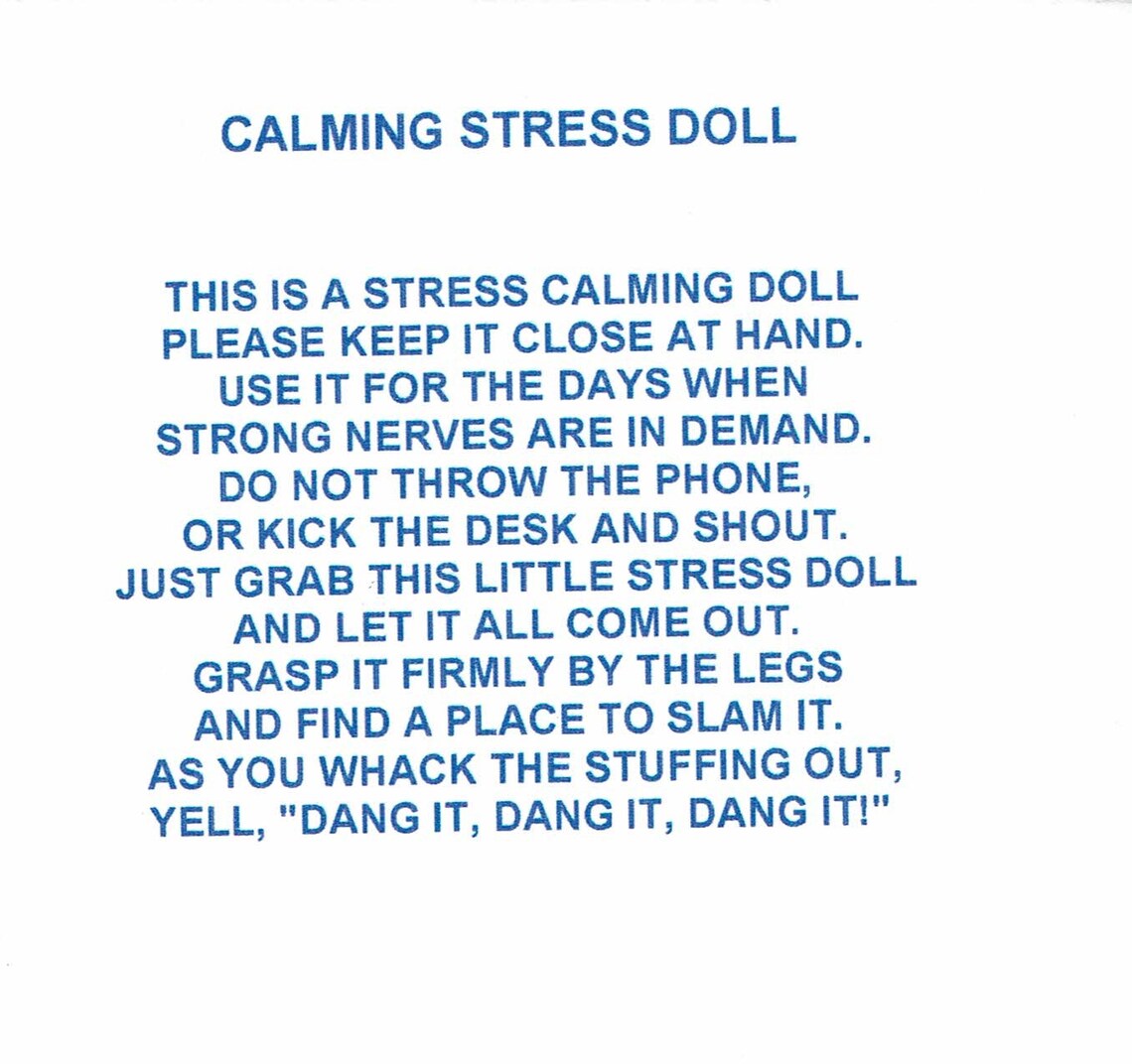 Stress Calming Doll - Etsy