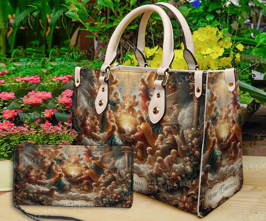 Merry Christmas Jesus and Maria Women Leather Bag Purses,christmas ...