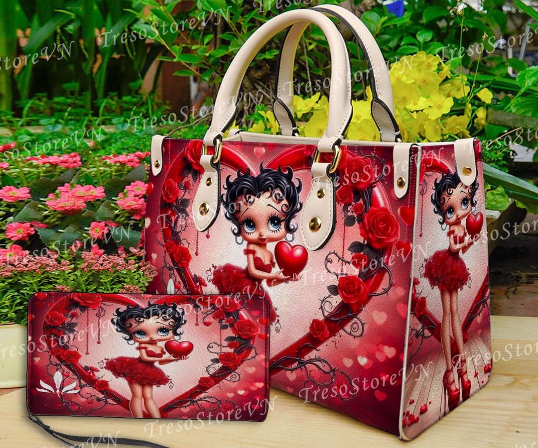 Betty Boop Cartoon Women Leather Handbag,betty Boop Wallet,betty Boop ...
