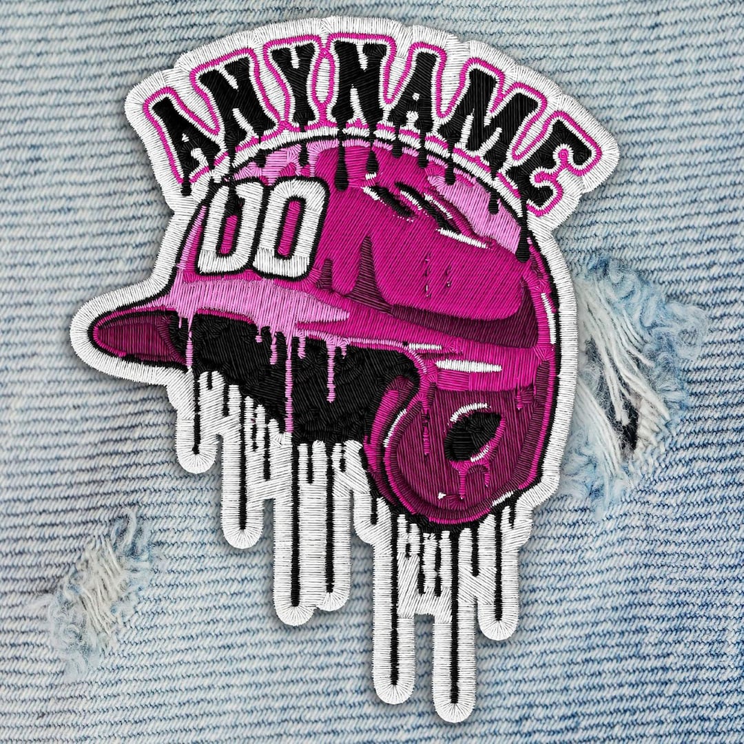 Custom Baseball Drip Name Patch, Personalized Player Number Embroidered ...