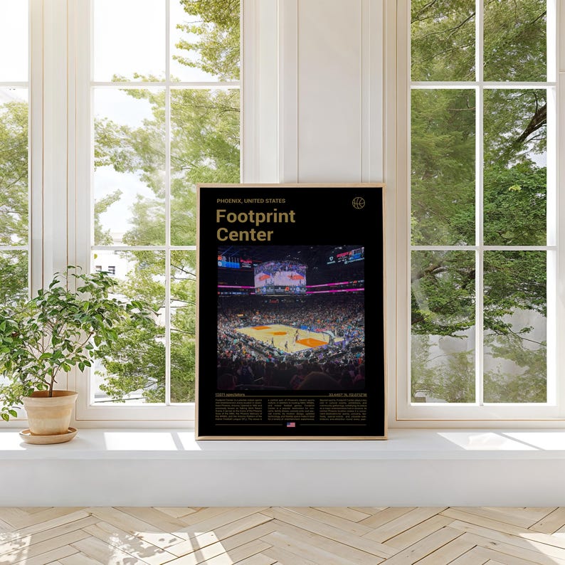 Footprint Center, Phoenix Stadium Print, Mercury Wall Art, NBA Arena ...