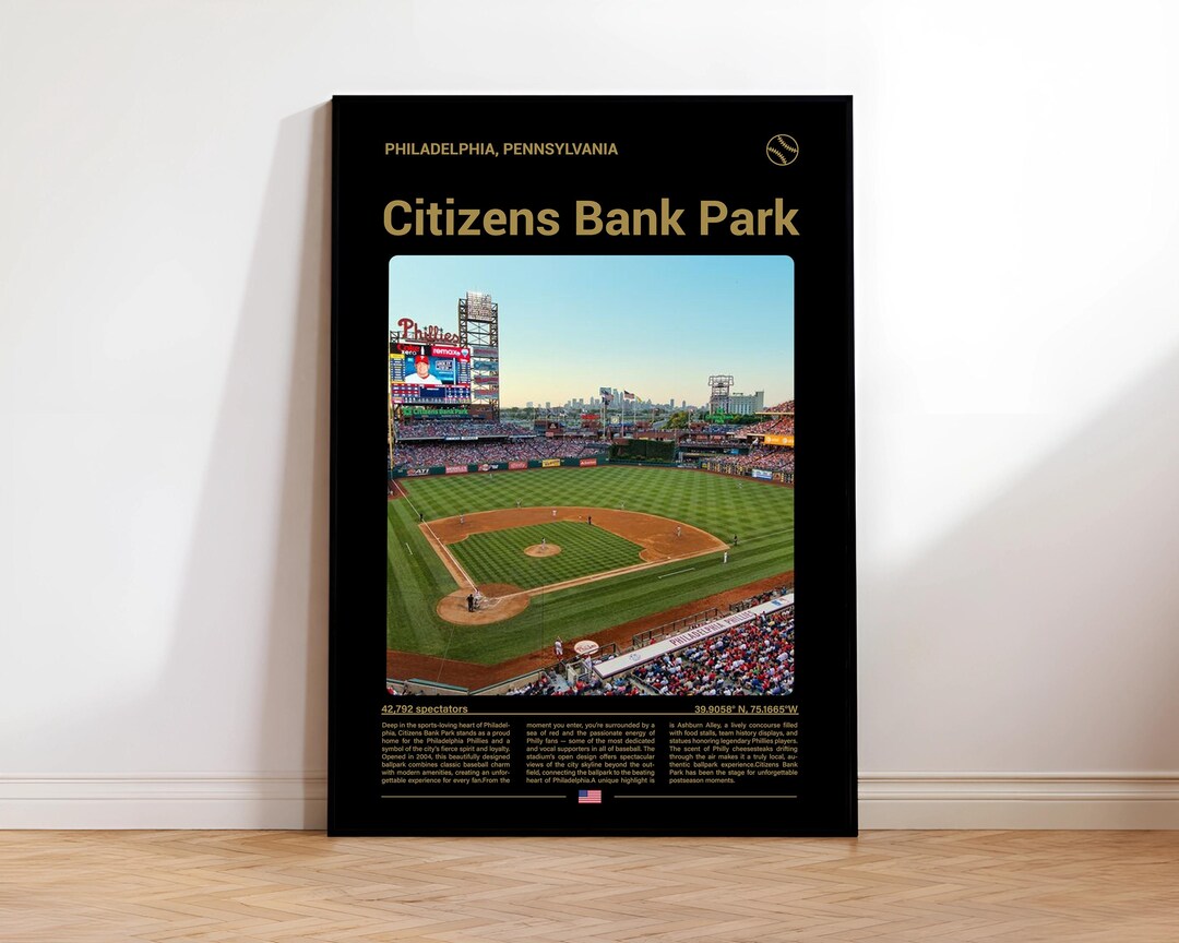 Citizens Bank Park, Baseball Wall Art, Pennsylvania Photo, Philadelphia ...