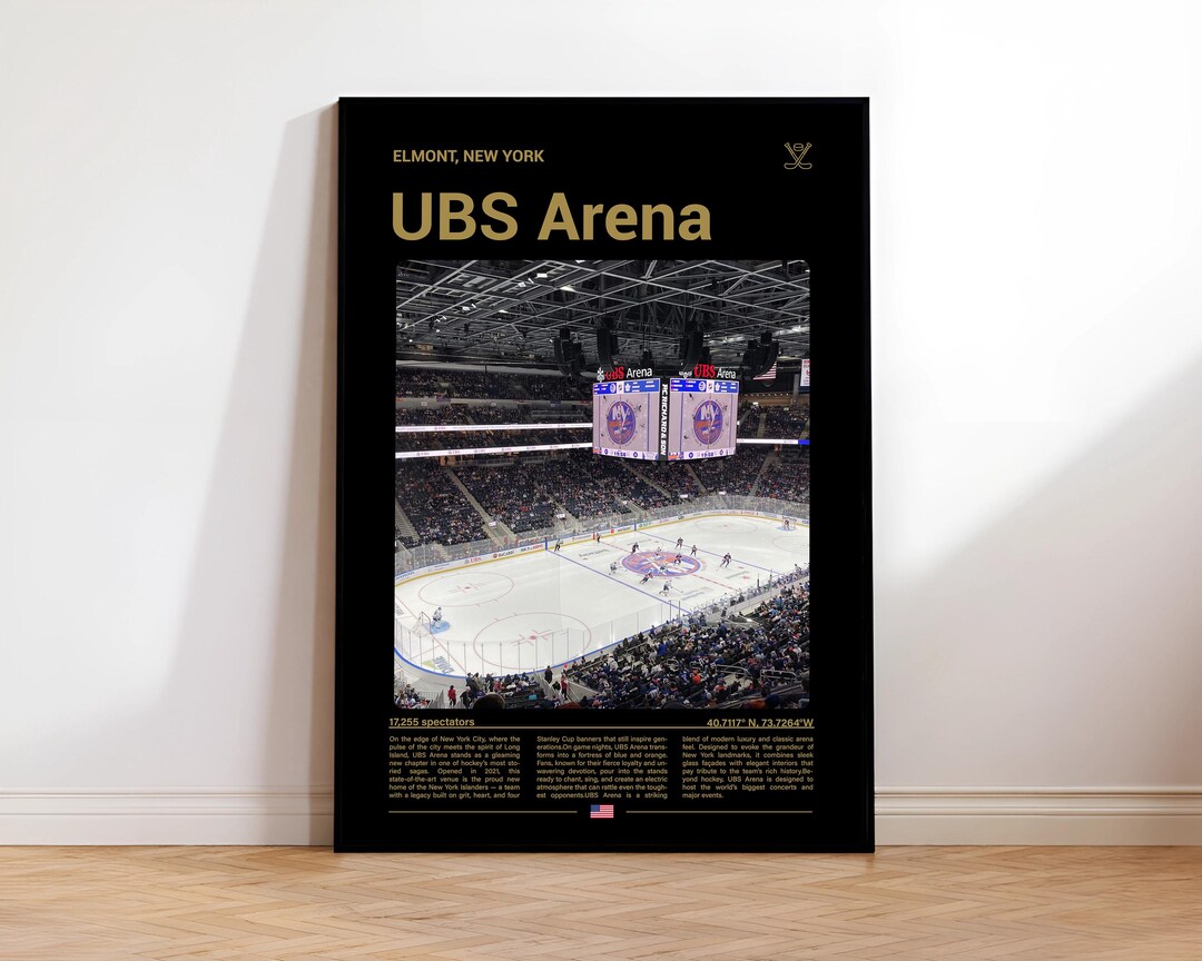 UBS Arena Poster,new York Stadium, Islanders Hockey Art, Elmont Photo ...