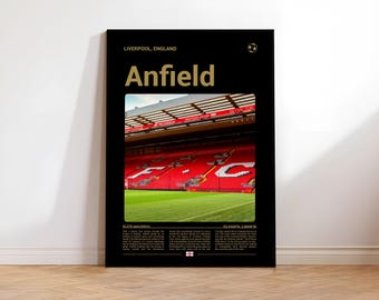Liverpool FC Anfield Art Print, Illustration, Drawing, Watercolour ...