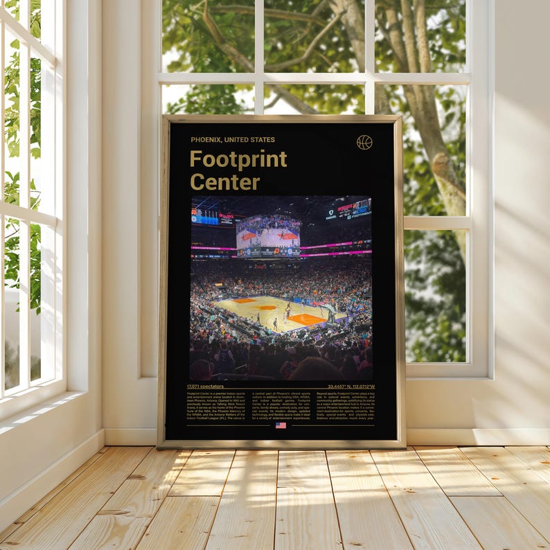Footprint Center, Phoenix Stadium Print, Mercury Wall Art, NBA Arena ...