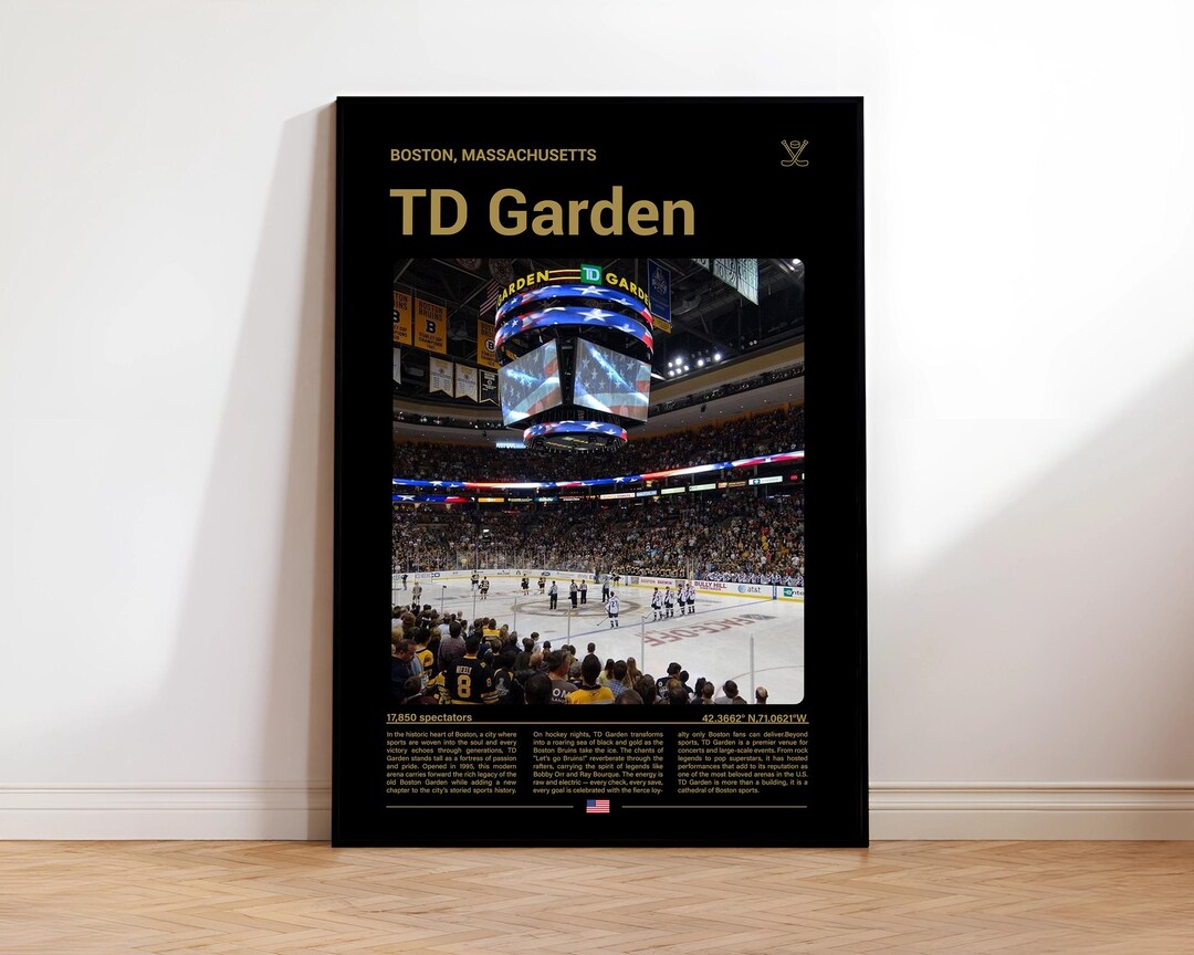 TD Garden, Boston Stadium, Hockey Wall Art Poster, Home Decor Photo ...