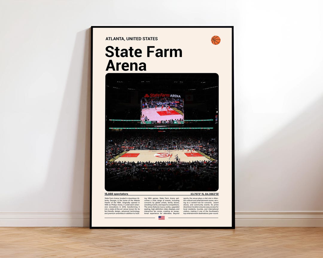 State Farm Arena, Downtown Atlanta, Basketball Wall Decor, NBA Stadium ...