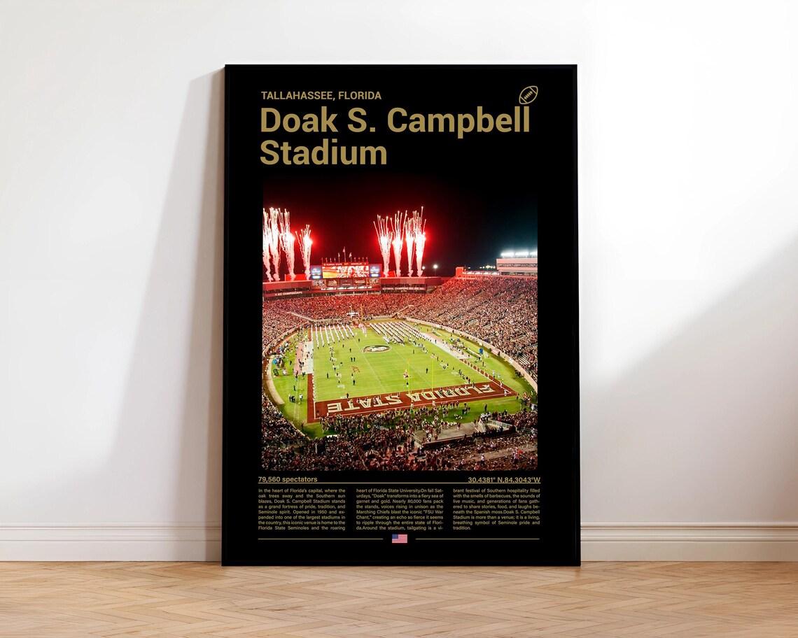 Doak S. Campbell Stadium, Florida State Seminoles, Grand Fortress Wall ...
