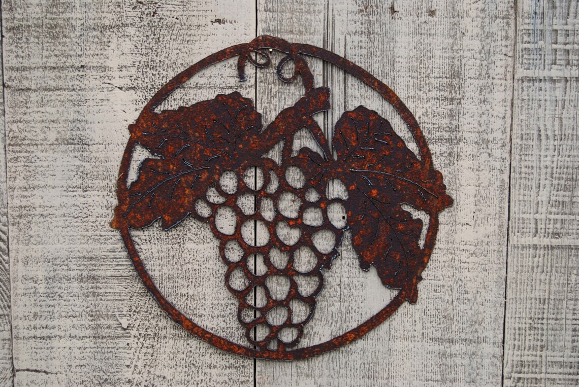 Wine Grapes Wall Hanging Grapevine Bunch of Grapes Wall Decor - Etsy