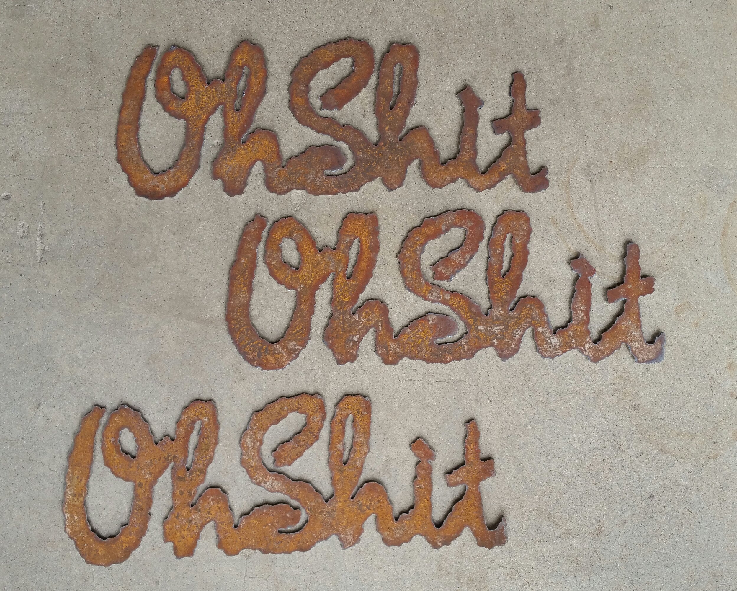 Oh Shit Sign Metal Words Signage Letters Sign Metal Yard | Etsy
