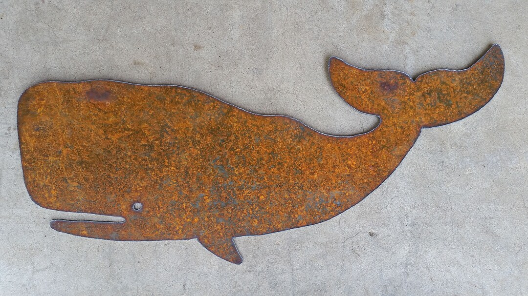 Whale Metal Art Wall Hanging Garden Yard Art Nautical - Etsy
