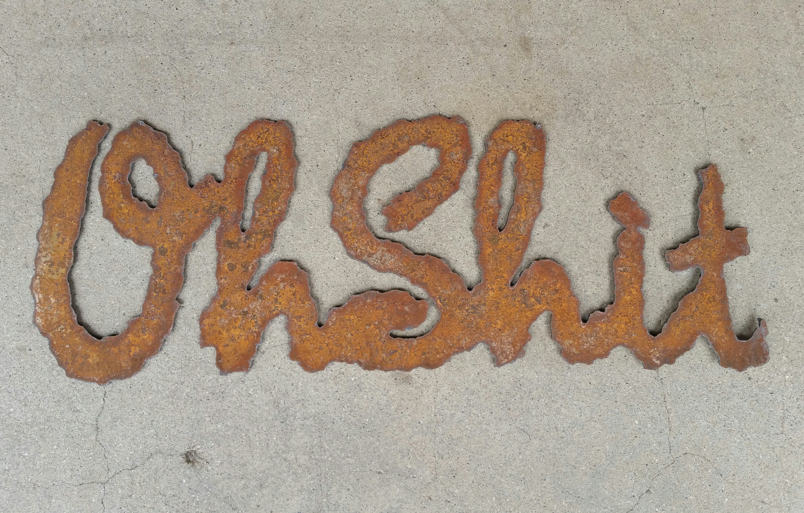 Oh Shit Sign Metal Words Signage Letters Sign Metal Yard | Etsy