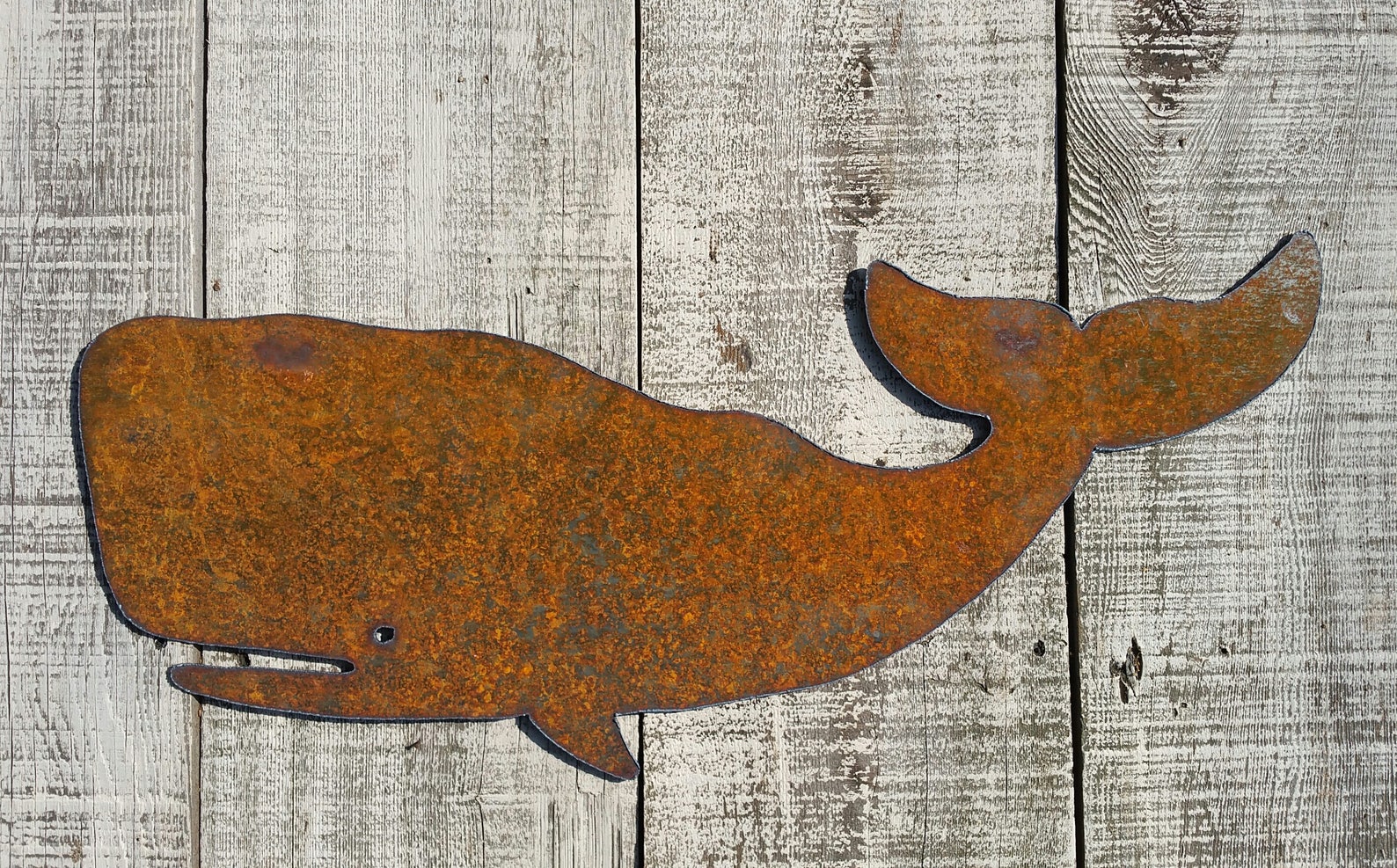 Whale Metal Art Wall Hanging Garden Yard Art Nautical - Etsy