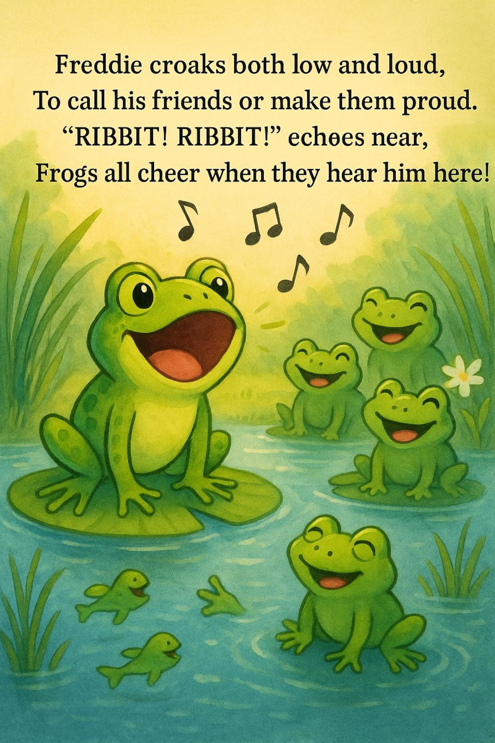 Freddie the Frog Children's Book: Frog Life Cycle (digital PDF) - Etsy