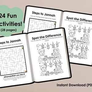 Ramadan Activity Book for Kids – 24 Fun Activities (28-page Islamic ...