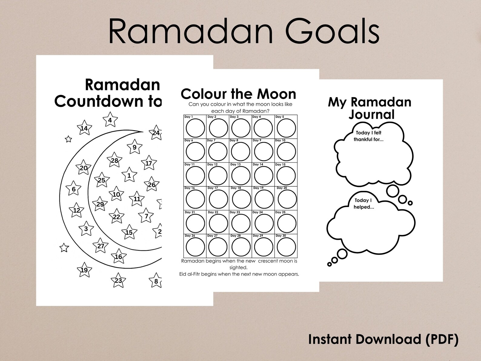 Ramadan Activity Book for Kids – 24 Fun Activities (28-page Islamic ...