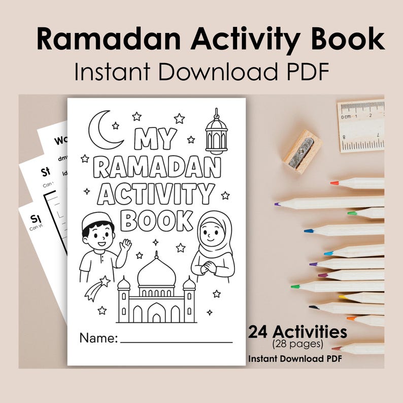 Ramadan Activity Book for Kids – 24 Fun Activities (28-page Islamic ...