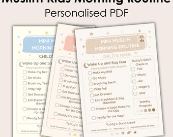Islamic Routine Chart for Children - Etsy Canada