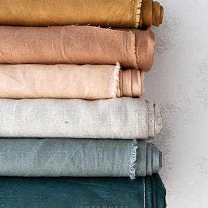 Pure Dusty Blue Linen Fabric – Modern Elegance & Sustainability 2025 - Etsy