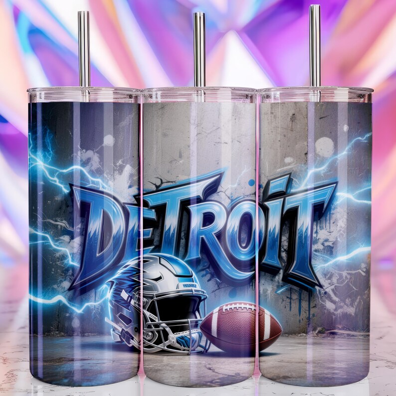 Graffiti Football Team Detroit Sublimation PNG Digital Download – 20oz ...