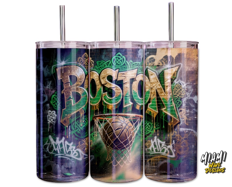 Graffiti Basketball Tumbler Wrap Bundle | 30 Teams 20oz Skinny Tumbler ...