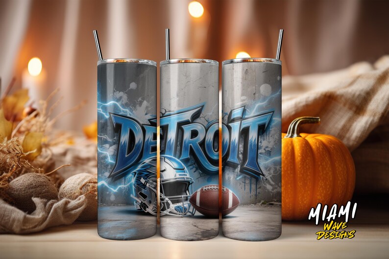 Graffiti Football Team Detroit Sublimation PNG Digital Download – 20oz ...