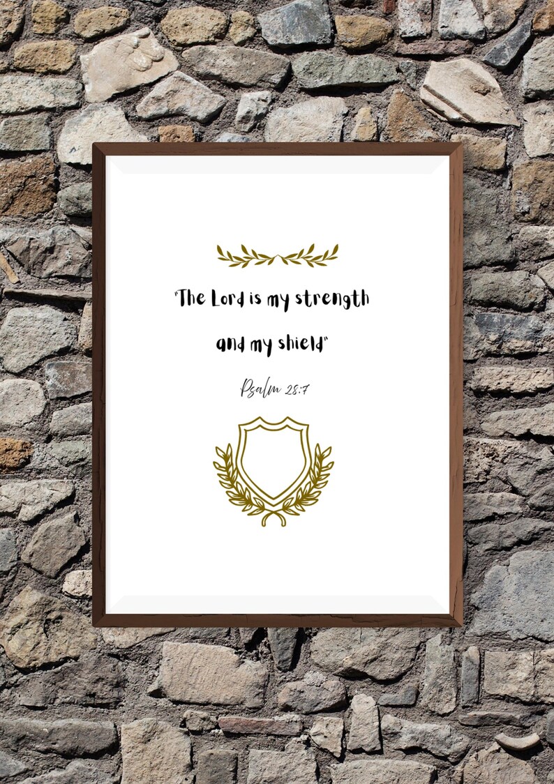 The Lord is My Shield Scripture Wall Art Printable PDF Download - Etsy ...