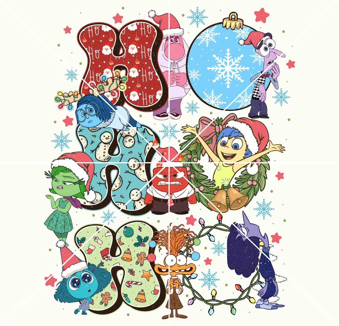 Christmas Inside Out Character PNG, Santa Reindeer Design (digital ...