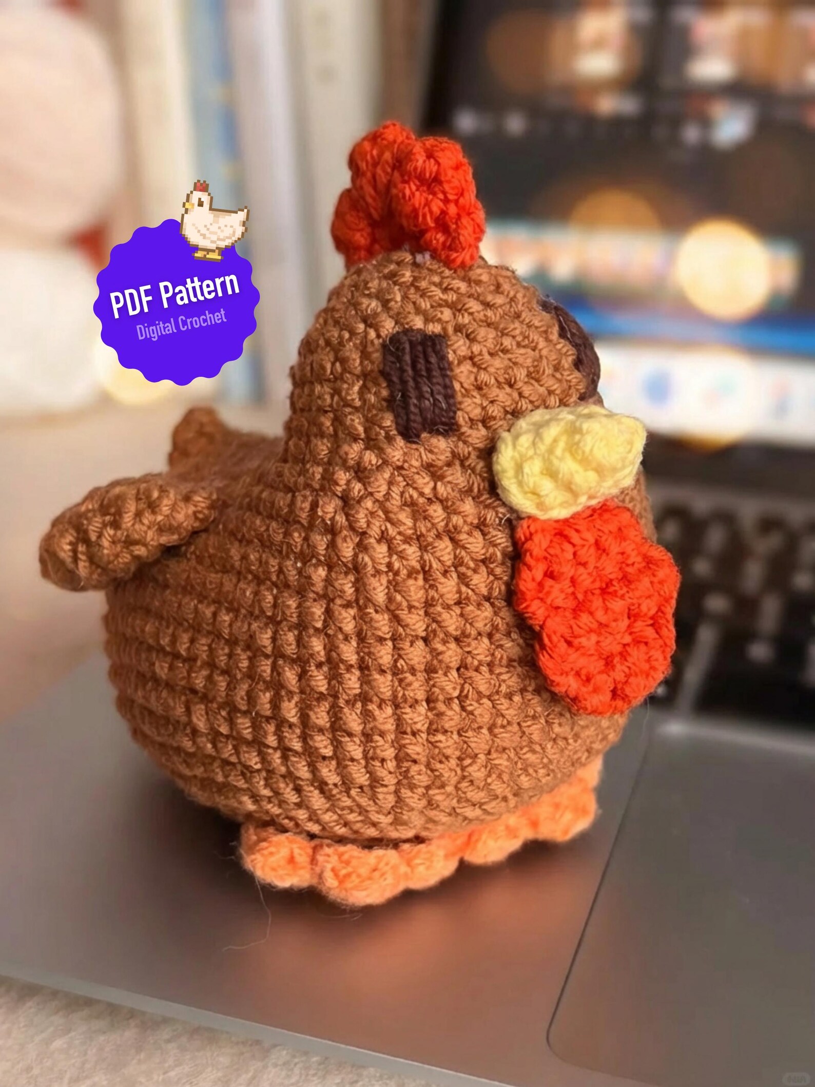Stardew Valley Chicken Crochet Pattern | No Sew Beginner Amigurumi Farm ...