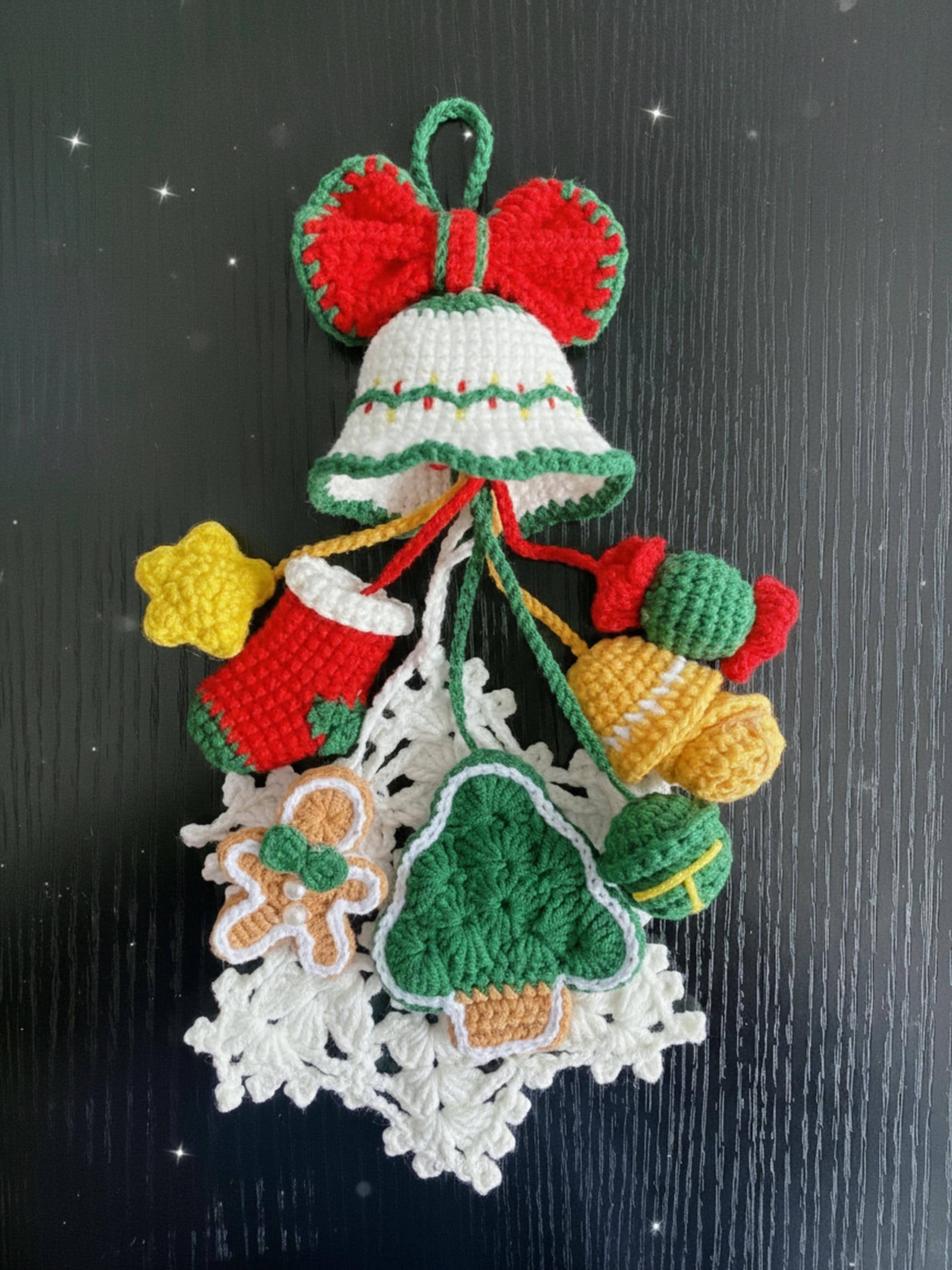Christmas Wind Chime Crochet Pattern Festive Amigurumi Decoration PDF ...
