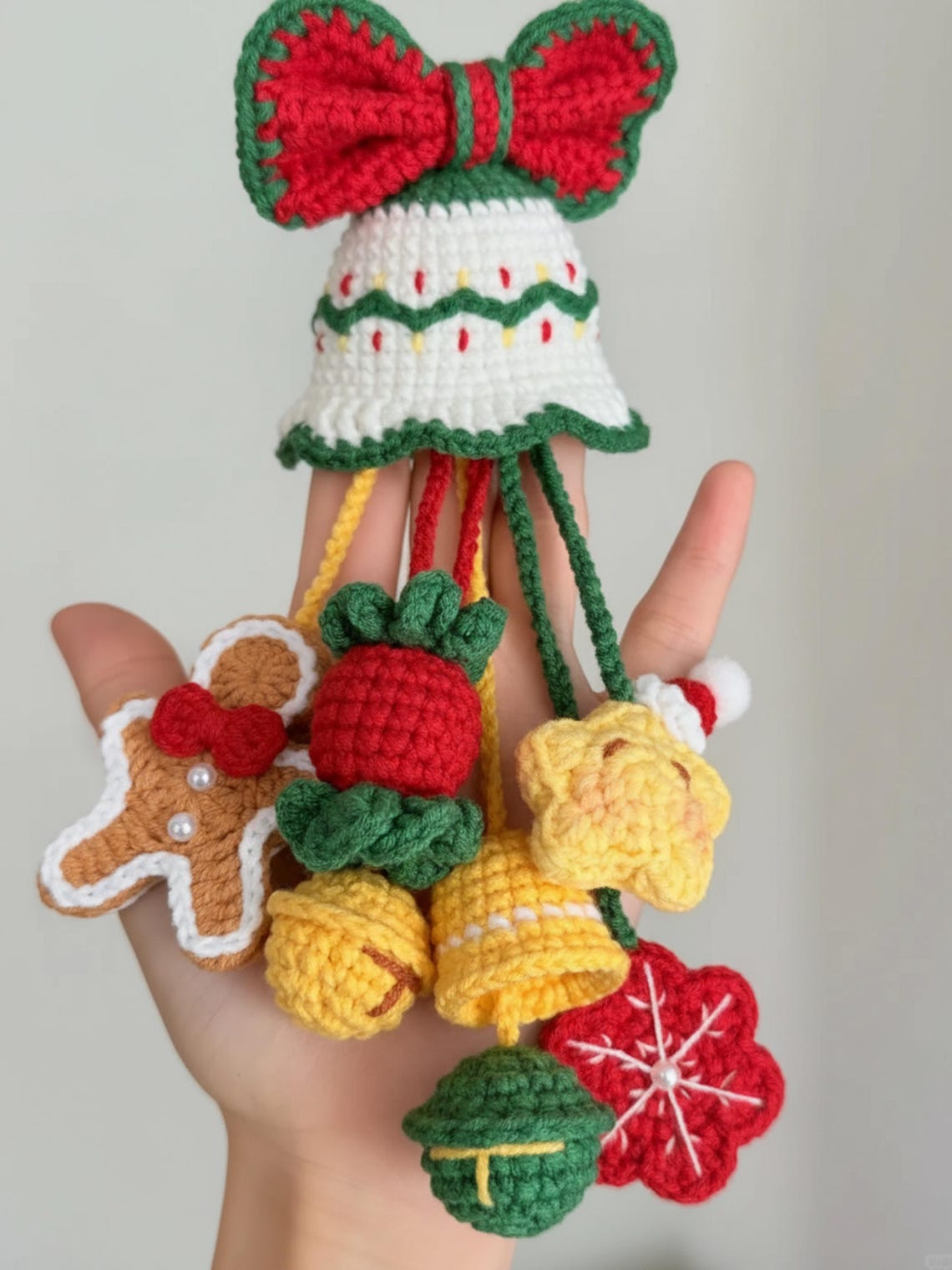 Christmas Wind Chime Crochet Pattern Festive Amigurumi Decoration PDF ...