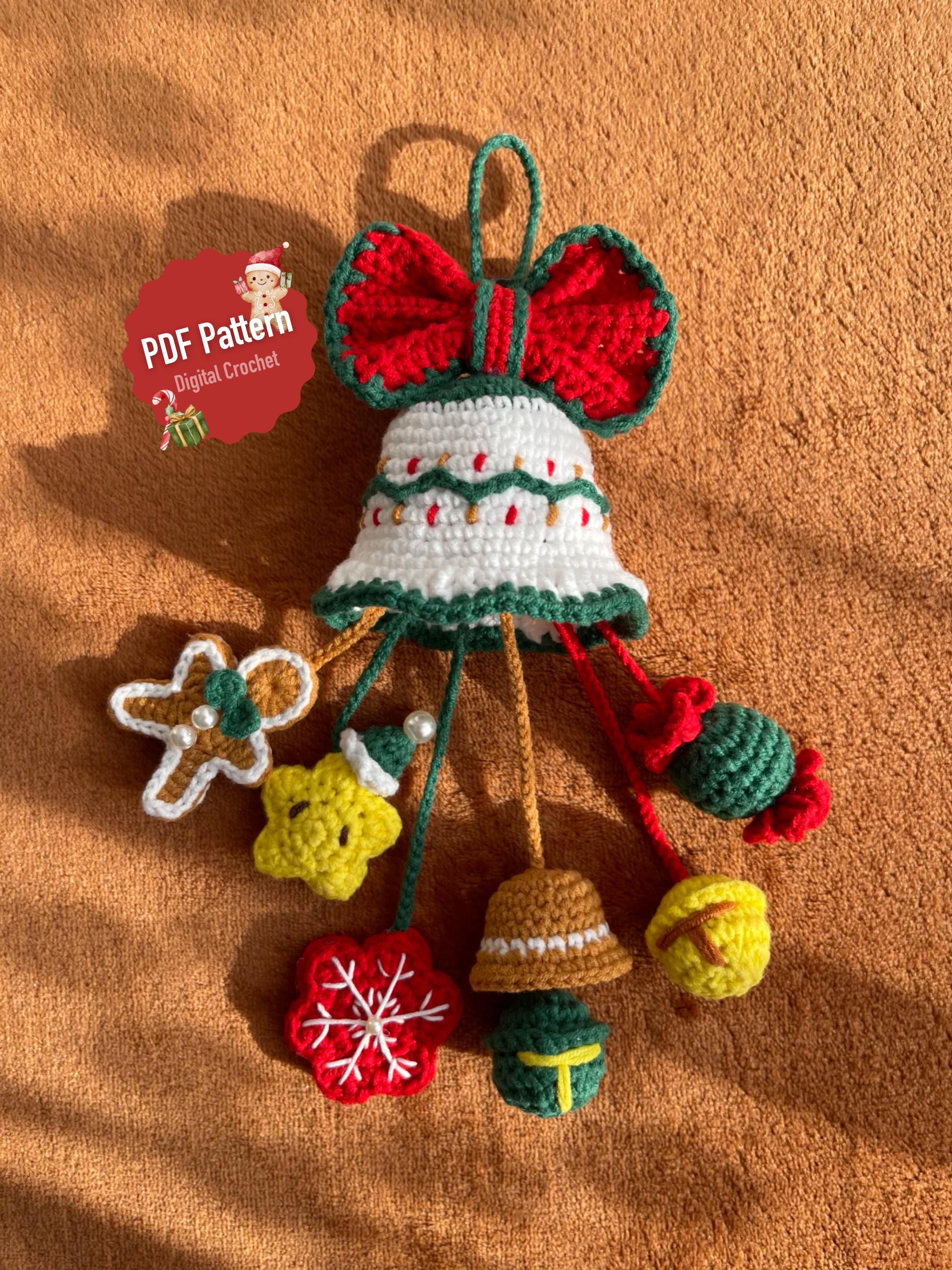 Christmas Wind Chime Crochet Pattern Festive Amigurumi Decoration PDF ...