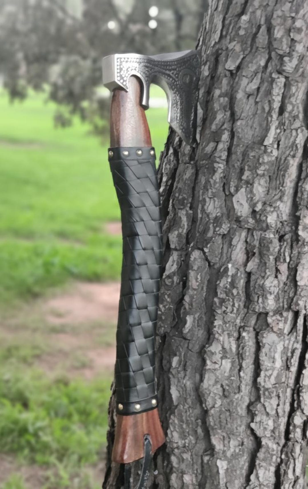 Hand Forged Viking Axe, Ragnar Viking Axe, Carbon Steel Head, Birthday ...
