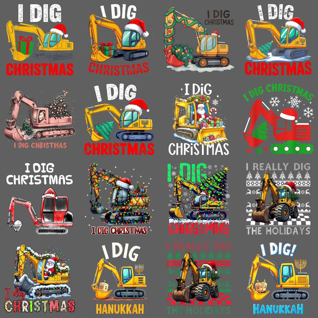 I Dig Christmas PNG - Funny Digger Clipart, Holiday Humor Sublimation ...