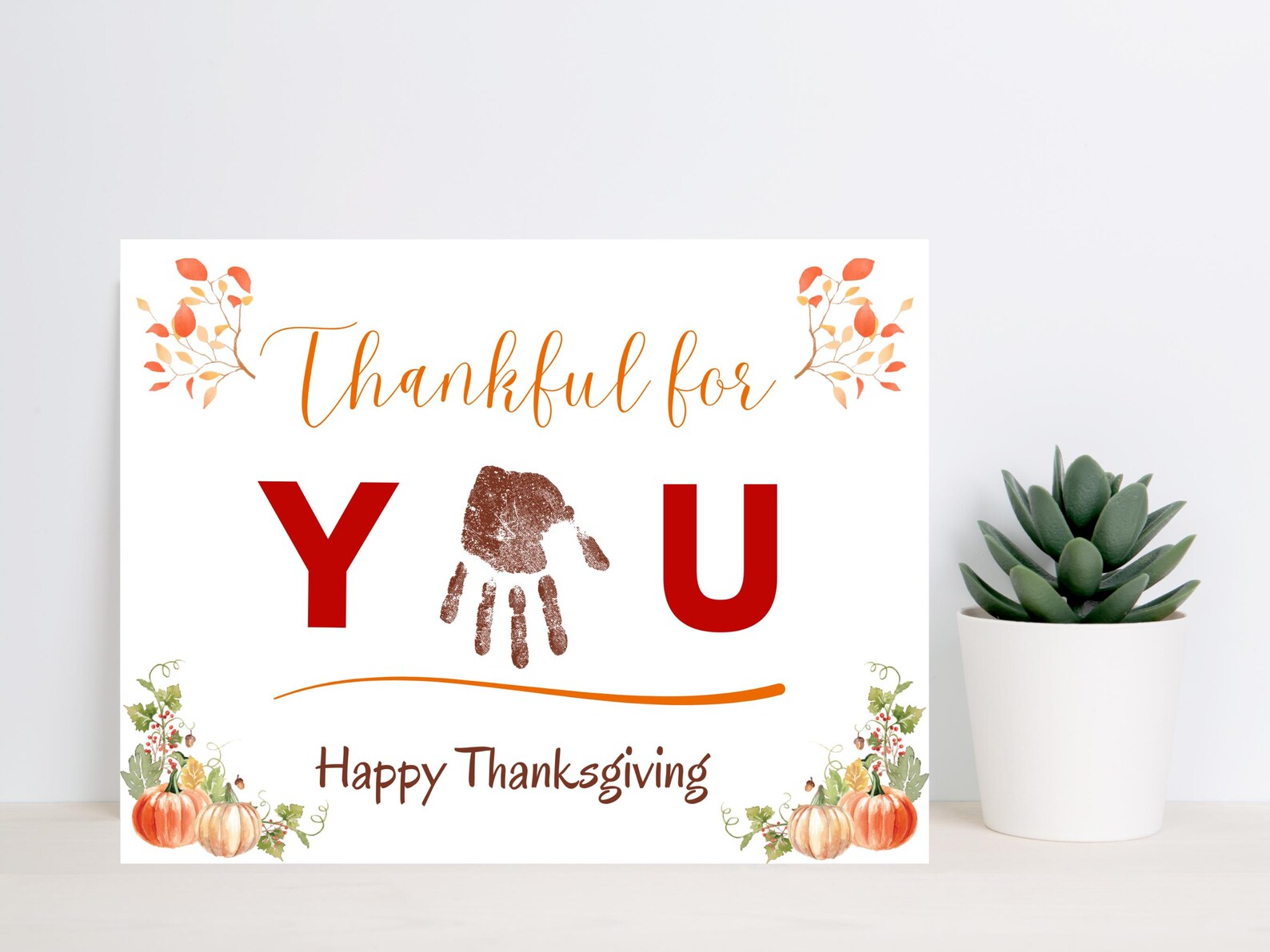 Thanksgiving Turkey Handprint Art: DIY Kids Keepsake (digital Download ...