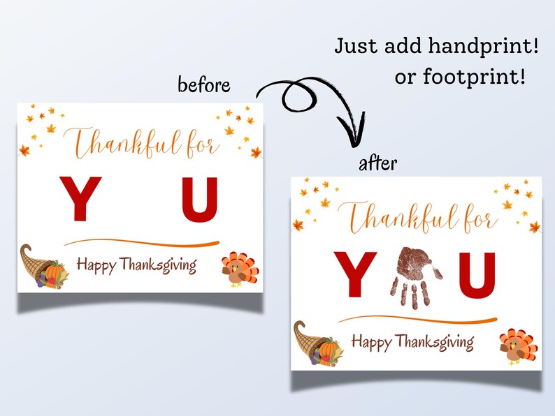 Thanksgiving Turkey Handprint Art: DIY Kids Keepsake (digital Download ...