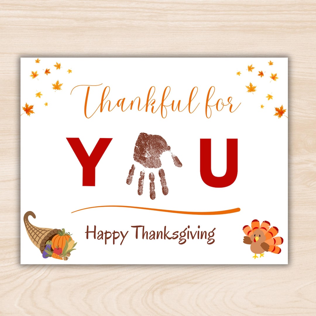 Thanksgiving Turkey Handprint Art: DIY Kids Keepsake (digital Download ...