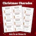 Christmas Charades Game, Holiday Party Icebreaker (instant Download) - Etsy