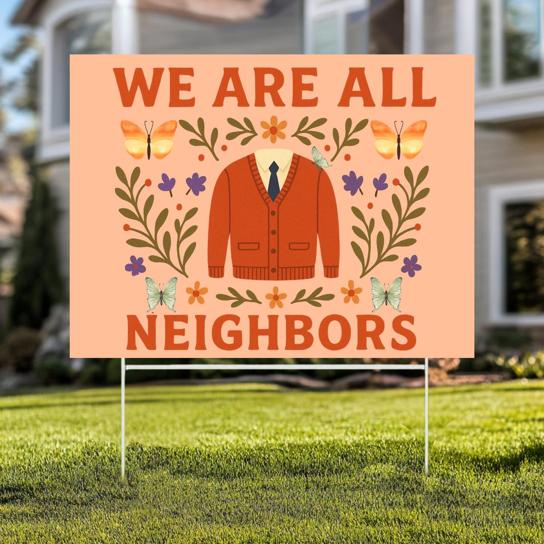 Inclusivity Yard Sign, Welcome Neighborhood Yard Flag, Community Yard ...