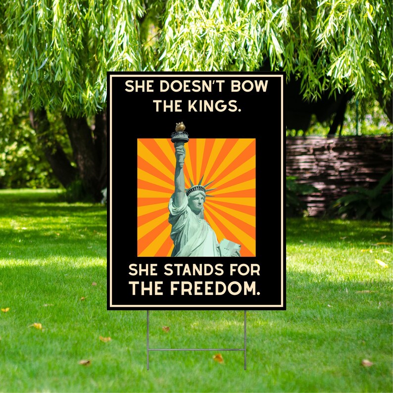 Statue of Liberty Yard Sign She Stands for Freedom Political Patriotic ...