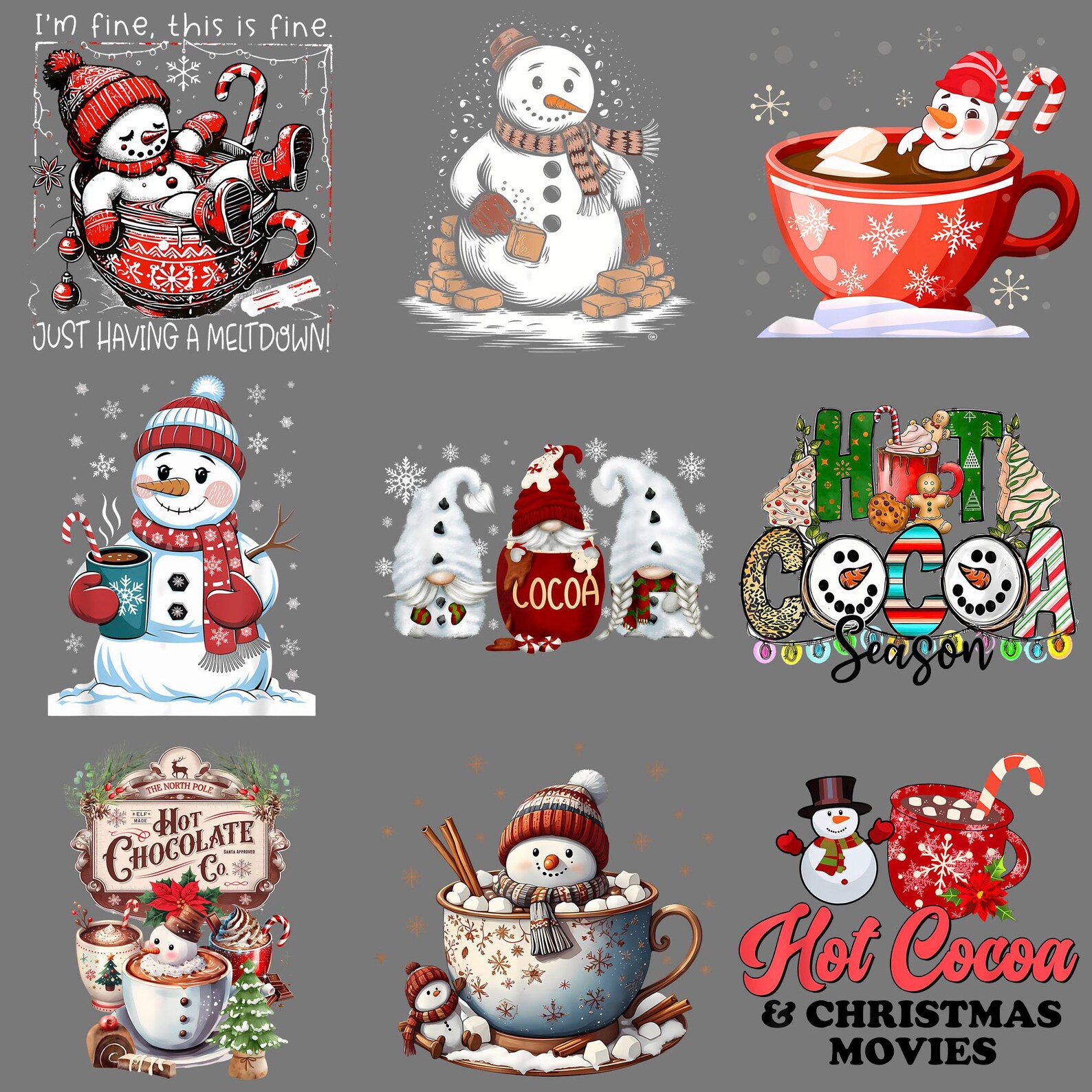 I’m Fine Having Meltdown Snowman PNG Funny Quote Christmas Holiday ...