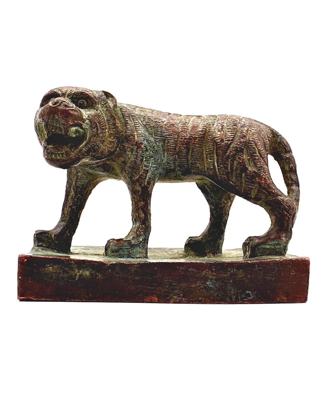 Vintage Chinese Bronze Tiger Seal, Solid Heavy Bronze, Carved Seal Base ...