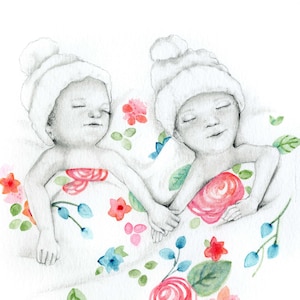 Custom Portrait, Miscarriage Pregnancy Baby Loss, Stillborn Gift Mom ...